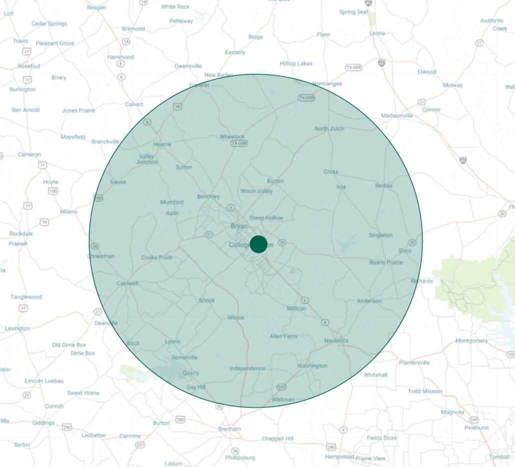 radius-map - Oakwood Counseling